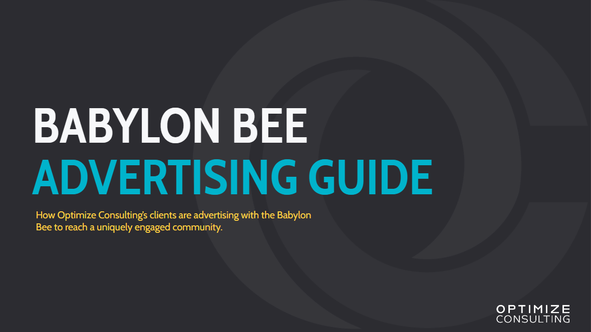 To Bee or Not To Bee, There's No Question: Babylon Bee Advertising